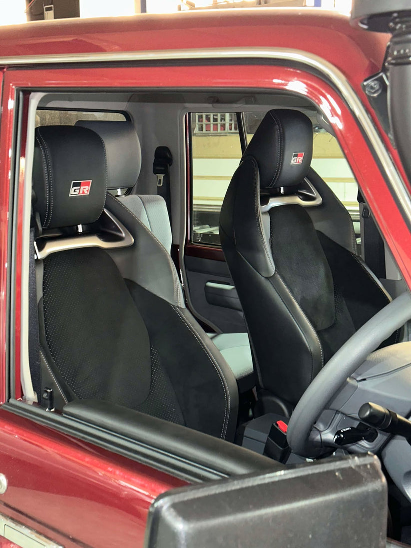 GR Yaris Seats to 79 Series landcruiser mounting frames – TDA Customs